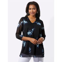 Heine Damen Tunika, Schwarz, Gr. 38, Tuniken, Material: Polyester