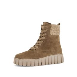 Gabor Damen Schn&uuml;rboots Plateau, Herbstboots mit gepolstertem Schaftrand, G-Weite 40