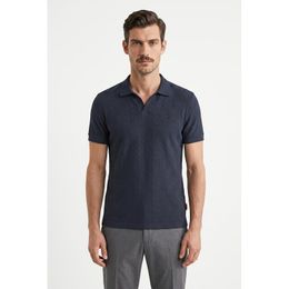 JOOP! Joop Jeans Herren Poloshirt &raquo;Pono&laquo; mit Struktur blau L