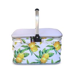 IRIS Barcelona Isolier-Picknickkorb "Lemon Pie" in Gelb/ Gr&uuml;n/ - (B)43 x (H)27 x (T)24 cm - 33% | Damen-outdoor-ausruestung