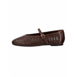 Gant Footwear Leder-Spangenballerinas "Chadii" in Braun - 42% | Gr&ouml;&szlig;e 39 | Damen-ballerinas