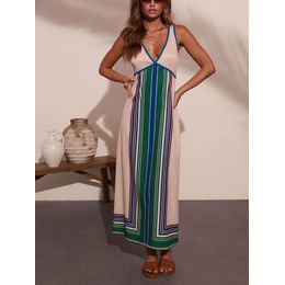 LA Angels Kleid in Beige/ Gr&uuml;n/ Blau - 60% | Gr&ouml;&szlig;e S | Damen-kleider