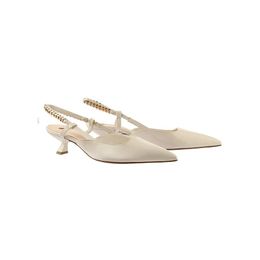 H&ouml;gl H&ouml;gl Leder-Slingpumps in Creme - 60% | Gr&ouml;&szlig;e 39 | Pumps