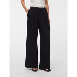 V&eacute;ro Moda Vero Moda Damen Anzughose &raquo;VMSTELLA MW WIDE PLEAT PANT NOOS&laquo; Materialmix, oversize schwarz 34, L&auml;nge 30