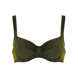 Naturana Bikini-Oberteil in Schwarz/ Gelb - 49% | Gr&ouml;&szlig;e 38D-Cup | Damen-bademode