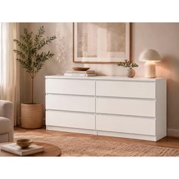 Home Affaire Kommode &raquo;Naia, 6 Schubladen im skandinavischen Design, Breite 158 cm&laquo; Modern, skandinavisches Design, in mehrere Farben, Metallgleiter 