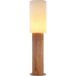 Globo LIGHTING Stehlampe &raquo;JANNIE&laquo; E27 1 Stk. Stehleuchte Holz & Leinen, gem&uuml;tlich, nat&uuml;rlich & stilvoll braun 1, H: 140,3cm, 1 Stk.
