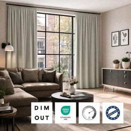 OTTO home Verdunkelungsvorhang &raquo;ELLIAS, nach Wunschma&szlig;&laquo; Kr&auml;uselband 1 Stk. tlg. einfarbig, uni, Ma&szlig;anfertigung in Europa, hochwertig beige Polyester 