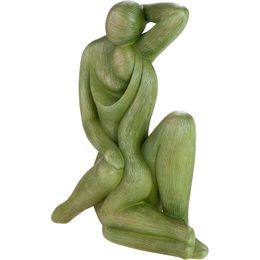 Gilde Skulptur &raquo;Figur Frau Silent movement gr&uuml;n&laquo; modern abstrakte Figur sitzende Frau Wohnaccessoire Dekofigur gr&uuml;n Kunstharz B/H/T: 29,5cm x 37,5cm x