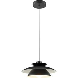 Brilliant Pendelleuchte &raquo;Appia&laquo; E27 1 Stk. Doppelschirm, &Oslash; 30,5 cm, H 120 cm, E27 Fassung, Metall schwarz 1, &Oslash; 30cm, 1 Stk.