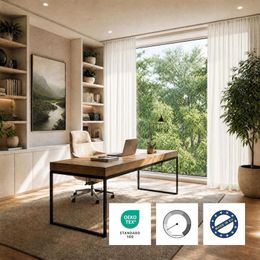 OTTO home Gardine &raquo;ELVIRA, nach Wunschma&szlig;&laquo; Kr&auml;uselband 1 Stk. tlg. Ma&szlig;anfertigung, made in europe, Wohnzimmer, Schlafzimmer, uni wei&szlig; Voile, Polyester