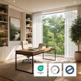OTTO home Gardine &raquo;ELVIRA, nach Wunschma&szlig;&laquo; Kr&auml;uselband 1 Stk. tlg. Ma&szlig;anfertigung, made in europe, Wohnzimmer, Schlafzimmer, uni wei&szlig; Voile, Polyester
