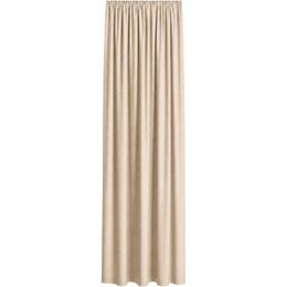 OTTO home Gardine &raquo;ELVIRA, nach Wunschma&szlig;&laquo; Kr&auml;uselband 1 Stk. tlg. Ma&szlig;anfertigung, made in europe, Wohnzimmer, Schlafzimmer, uni beige Voile, 