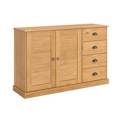 OTTO home Sideboard &raquo;Turia, mit Lamellent&uuml;ren&laquo; Kommode aus massivem Kiefernholz, FSC , 4 Schubkasten, Breite 125 cm braun FSC -zertifiziertes 