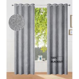 OTTO home Verdunkelungsvorhang &raquo;Ronnel&laquo; &Ouml;sen 2 Stk. tlg. einfarbig, Wohnzimmer, Schlaf/-Kinderzimmer, 100% verdunkelnd Polyester, Polyester 225cm, 