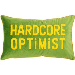 Pad Dekokissen &raquo;LETTERS, Kissenh&uuml;lle, Made in Europa&laquo; mit Schriftzug, verschiedene Gr&ouml;&szlig;en, voller Energie und Individualit&auml;t gr&uuml;n Polyester B/L: 50cm 