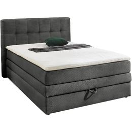 Jockenh&ouml;fer Boxspringbett &raquo;AMY mit Bettkasten, inkl. Bonnell- oder Taschenfederkernmatratze H2-H4&laquo; mit 6 cm Kaltschaum-Topper, Cord-Bezug, 120x200 und 140x200 cm 