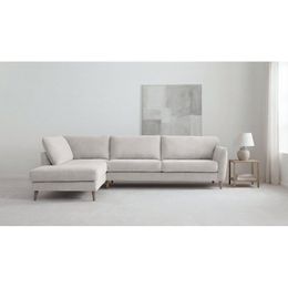 OTTO home Ecksofa &raquo;MARSEILLE 278/202 cm, L-Form, Ottom. rechts/links, verschiedene Bez&uuml;ge&laquo; Massivholzbeine Eiche, Landhausstil, Wellenunterfederung 