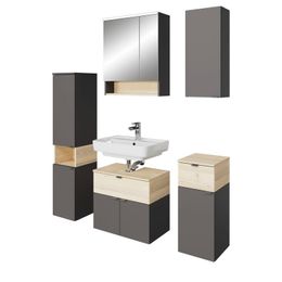 Badm&ouml;bel-Set &raquo;Quickset 394&laquo; Komplett-Set, 5 Stk. tlg. grau Einheitsgr&ouml;&szlig;e