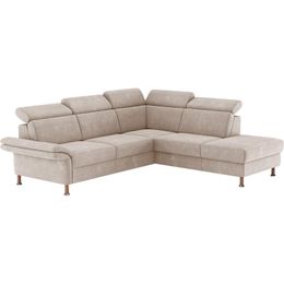 OTTO home Ecksofa &raquo;Calypso L-Form&laquo; mit Relaxfunktion motorisch im Sofa 2,5- Sitzer beige 100% Polyester B/H/T: 259cm x 85cm x 227cm, Flachgewebe, 