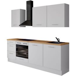 IMPULS K&Uuml;CHEN K&uuml;chenzeile &raquo;"Kopenhagen", Ausrichtung w&auml;hlbar, Schubk&auml;sten mit Soft-Close&laquo; vormontiert, wahlweise mit E-Ger&auml;ten, Breite 220 cm B/H/T: 