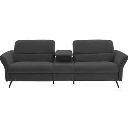 Home Affaire 3-Sitzer &raquo;Bellaria, inklusive 2x Relaxfunktion motorisch mit Herz-Waage-Beschlag&laquo; Zwischenelement mit Tisch, Steckdose & USB-Ladestation 