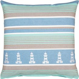 Pad Dekokissen &raquo;MARINA&laquo; Made in Europe, Kissenh&uuml;lle ohne F&uuml;llung, maritim, 1 St&uuml;ck blau Obermaterial: 100% Baumwolle B/L: 45cm x 45cm, 1 Stk.
