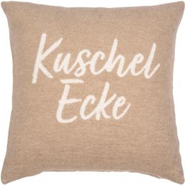 Pad Dekokissen &raquo;SNUG&laquo; Made in Europe, Kissenbezug ohne F&uuml;llung, 1 St&uuml;ck, 35x60 & 45x45 cm braun Obermaterial: 65% Baumwolle, 35% Polyacryl B/L: 45cm x