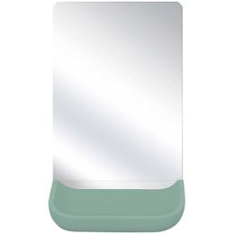Kleine Wolke Kosmetikspiegel &raquo;Tray Mirror&laquo; mit Schmuckschale gr&uuml;n Glas, Polyresin (Kunststein) B/H/T: 12cm x 17,3cm x 11cm