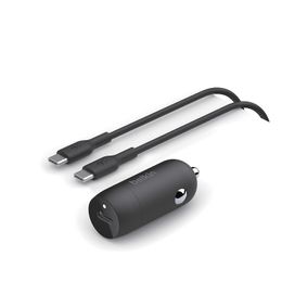 Belkin USB-Ladeger&auml;t &raquo;BoostCharge 30 W Kfz-Charger USB-C mit PPS&laquo; schwarz Kunststoff Inklusive 1 Meter USB-C/USB-C-Kabel wird mitgeliefert