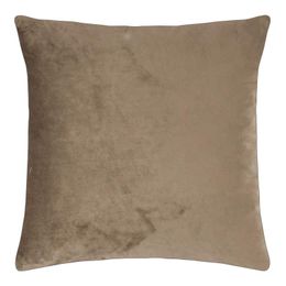 Pad Dekokissen &raquo;Elegance&laquo; Design als Basic, aus Samt, elegante Optik, in verschiedenen Gr&ouml;&szlig;en beige Polyester B/L: 40cm x 40cm, 1 Stk.