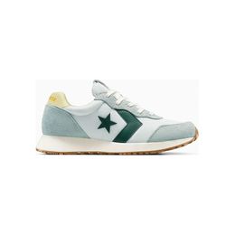 Converse Leder-Sneakers "Omega" in Wei&szlig;/ Hellblau/ Gr&uuml;n - 39% | Gr&ouml;&szlig;e 45 | Damen-sneakers
