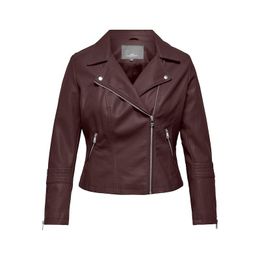 Only Carmakoma Damen Only CARMAKOMA Lederimitatjacke &raquo;CAREMMY FAUX LEATHER BIKER NOOS&laquo; Lederimitat braun 44