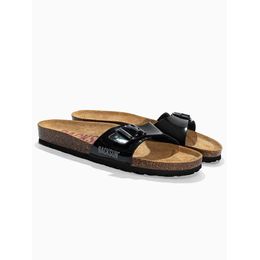 BACKSUN Leder-Pantoletten "Paris" in Schwarz - 62% | Gr&ouml;&szlig;e 39 | Damen-pantoletten