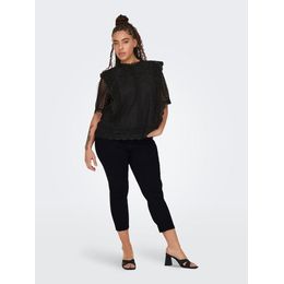 Only Carmakoma Jeans-Caprihose in Schwarz - 38% | Gr&ouml;&szlig;e 48 | Damenhosen