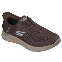 Skechers Herren Slip-On Sneaker &raquo;GO WALK FLEX-HANDS UP&laquo; Schlupfschuh, Halbschuh, Freizeitschuh, mit Gummizug, Slip ins braun 50