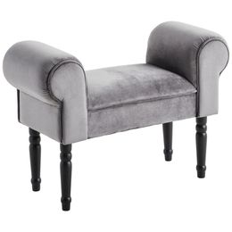 Xora Hocker, Grau, Schwarz, Holz, Textil, Kiefer, massiv, rechteckig, 76x54x30 cm, Stoffauswahl, Wohnzimmer, Hocker, Sitzhocker