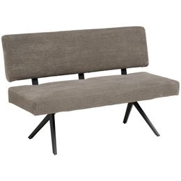 Livetastic Sitzbank, Dunkelgrau, Metall, Textil, 3-Sitzer, 140x90x62 cm, Esszimmer, B&auml;nke, Sitzb&auml;nke