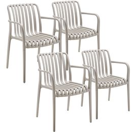 TecTake Gartenst&uuml;hle, Taupe, Textil, 54.5x80.5x58 cm, Gartenm&ouml;bel, Gartenst&uuml;hle, Gartenst&uuml;hle