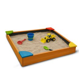 Bestlivings Sandkasten, Braun, Naturmaterialien, Quadratisch, 90x90 cm, unisex, Outdoor Spielzeug, Sandk&auml;sten