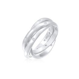 Elli Ring 925 Sterling Silber Twisted in Silber | Gr.: 56