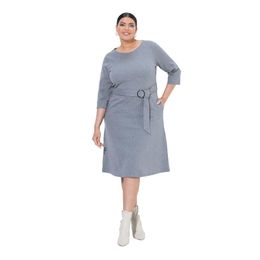 Ulla Popken Kleid in mittel grau melange | Gr.: 62/64