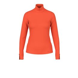 Marc Cain COLLECTIONS Basic-Shirt mit Stehkragen in Tigerlily | Gr.: 44