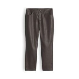 someday. Carile Texture City Pants in Lederoptik in Taupewood | Gr.: 38