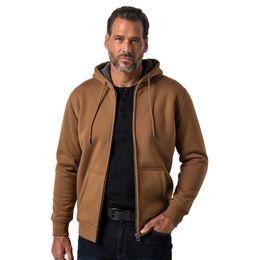 JP1880 Sweatjacke in kakaobraun | Gr.: 8XL