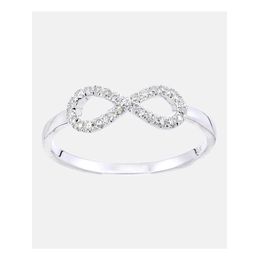Diamant L'&eacute;ternel Ring aus 375 Wei&szlig;gold mit 0.15 Karat Diamant | Gr.: 56