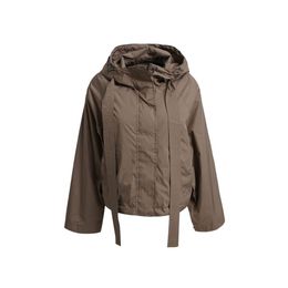 Milano Italy Jacke mit Kapuze und Raglan&auml;rmeln in Taupe | Gr.: 36