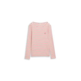 Tom Tailor Langarmshirt in red offwhite stripe | Gr.: M