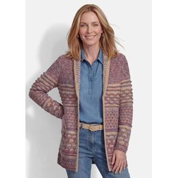 GOLDNER Jacquardstrickjacke mit Schalkragen in bunt / gemustert | Gr.: 44