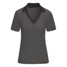 Vivance by Lascana Poloshirt in schwarz-creme | Gr.: 32/34